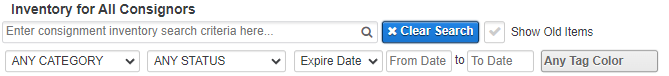 Search Inventory on Consignment Tab – SimpleConsign