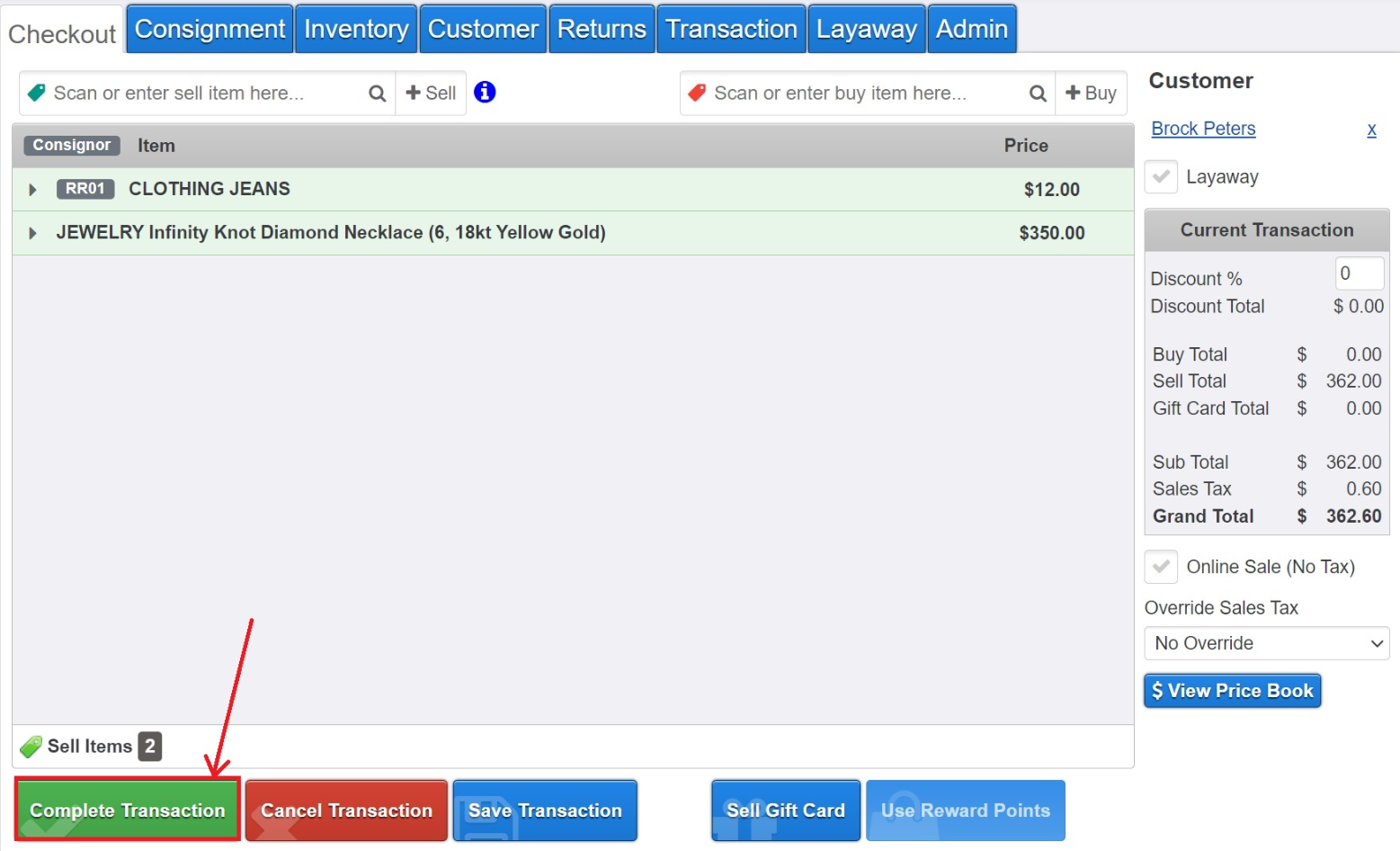 Accept Payment for a Transaction – SimpleConsign