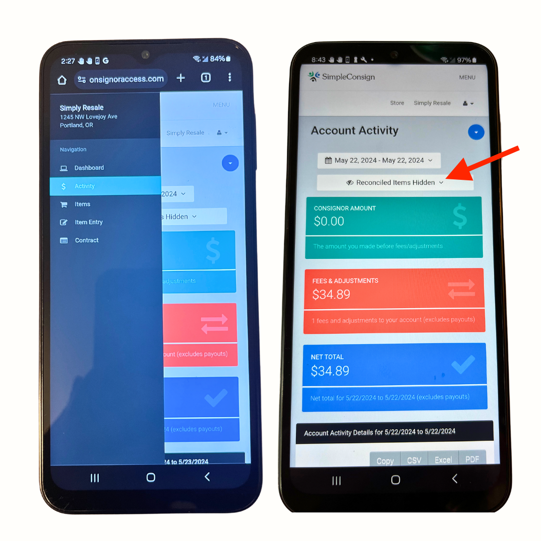 Consignor Access Mobile Login – SimpleConsign