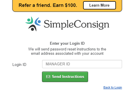 Forgot Password? – SimpleConsign