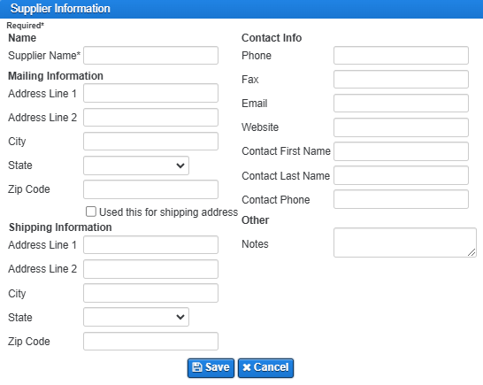 Add a Wholesale Supplier – SimpleConsign